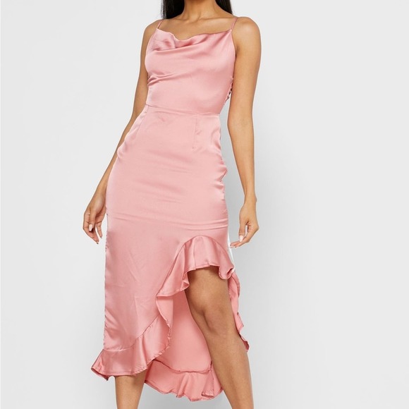 Missguided | Dresses | Nwt Misguided Cami Ruffle Side Midi Dress | Poshmark